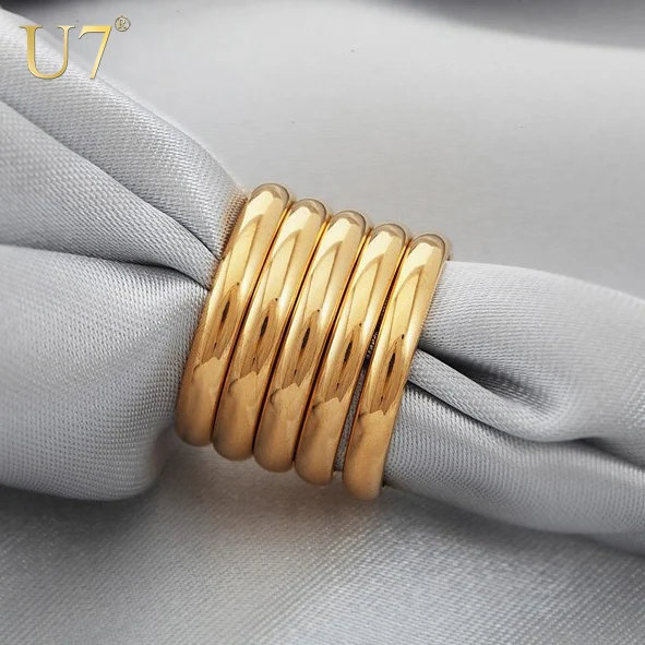 U7-5pcs-set-Stackable-Multiple-Layers-Ring-Set-for-Women-Men-Unisex ...