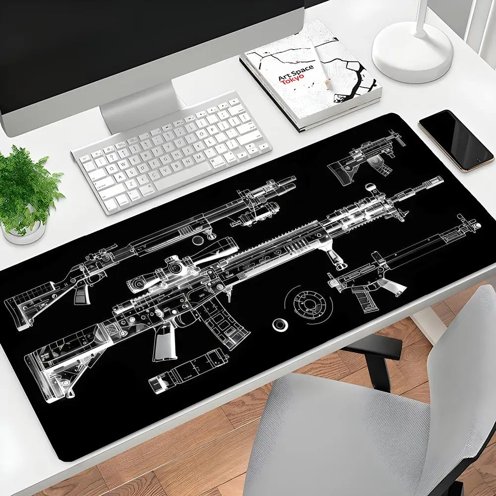 900x400 oval tático arma grande mouse pad precisão design de jogos ...