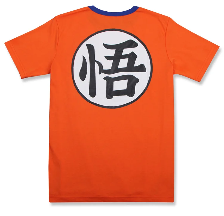 Anime T Shirt Men Cotton Orange Goku Tshirt Dragonball Oversize Graphic ...