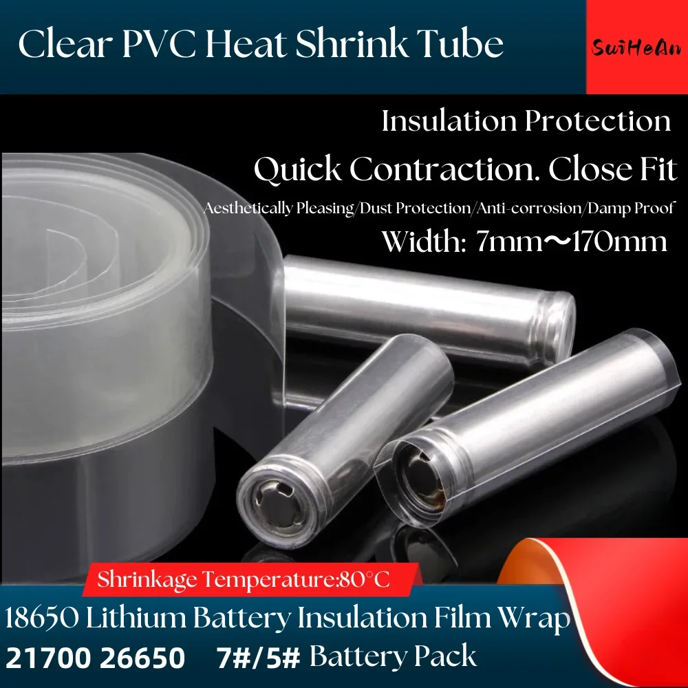 PVC-Heat-Shrink-Tube-Lipo-Battery-Insulated-Film-Wrap-Tube-Pack-Clear-7 ...