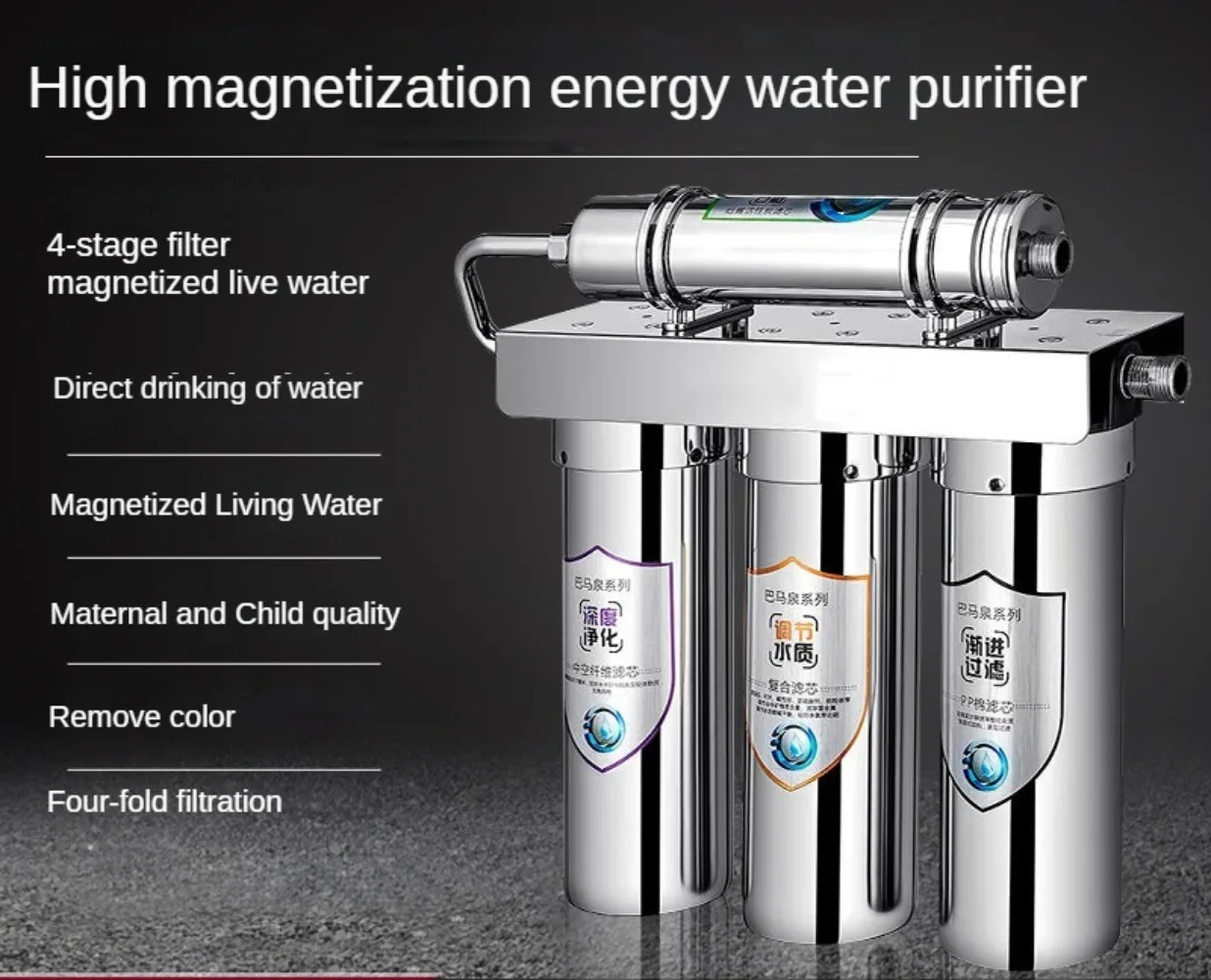 Filtro-de-gua-de-a-o-inoxid-vel-para-pia-Ultra-filtra-o-Purificador-de ...