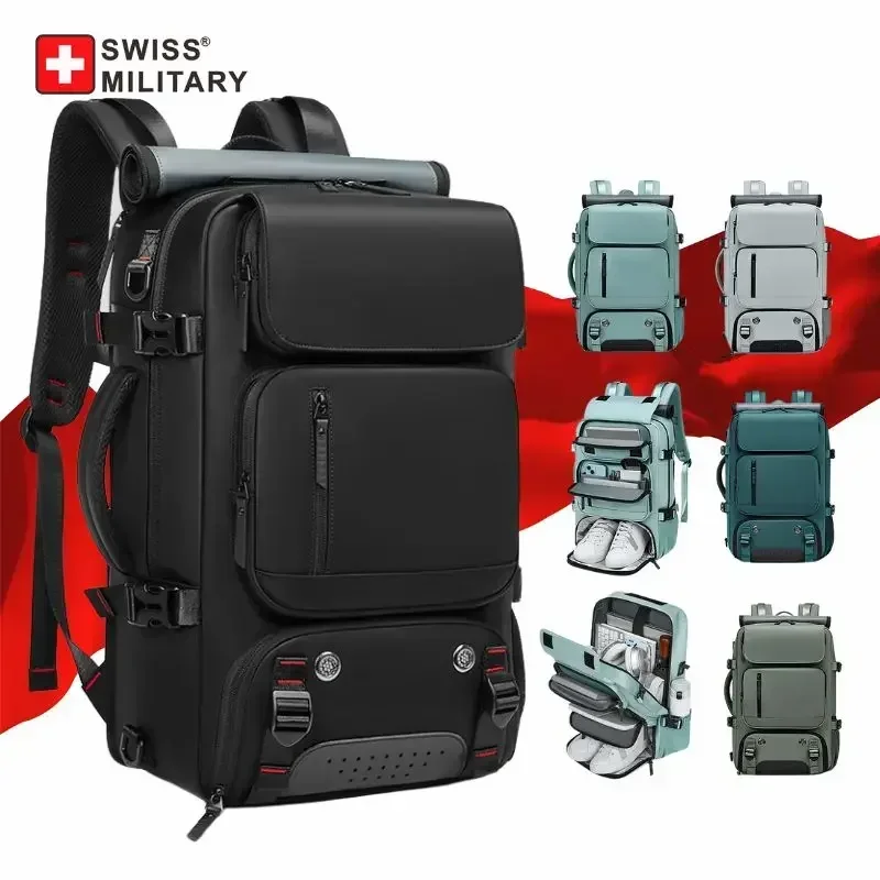 SWISS Travel Backpack Waterproof 16 Inch Business Laptop Backpack ...