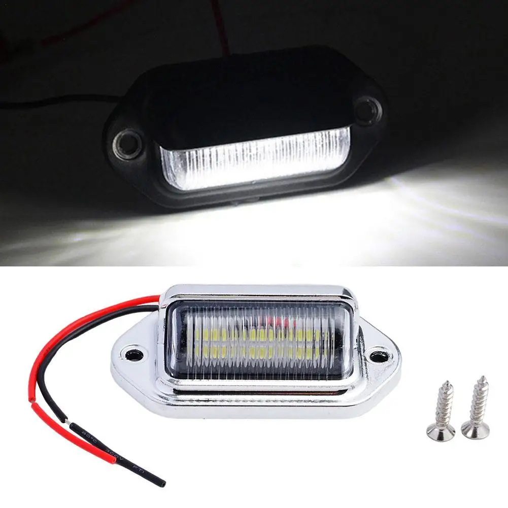 6-LED-Car-License-Plate-Tag-Lights-Lamps-License-Plate-Lamp-Assembly ...