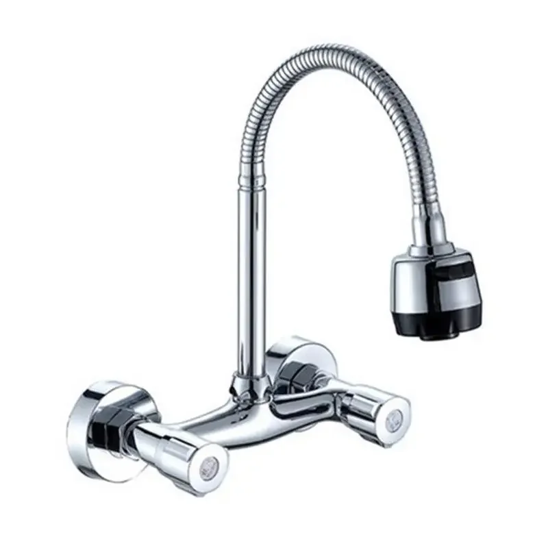 Wall-Mounted-Kitchen-Faucet-Wall-Kitchen-Mixers-Kitchen-Sink-Cold-hot ...
