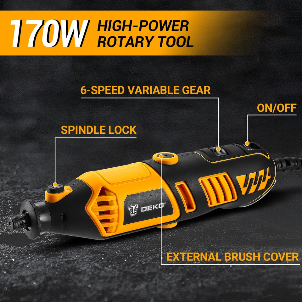 Mini Drill DEKO Rotary Tool Kit Power Hand Rotary Tools Mini For Wood ...