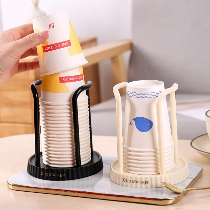 Disposable-Cup-Storage-Holder-Rack-Shelf-Water-Tea-Cups-Dispenser-Mug ...