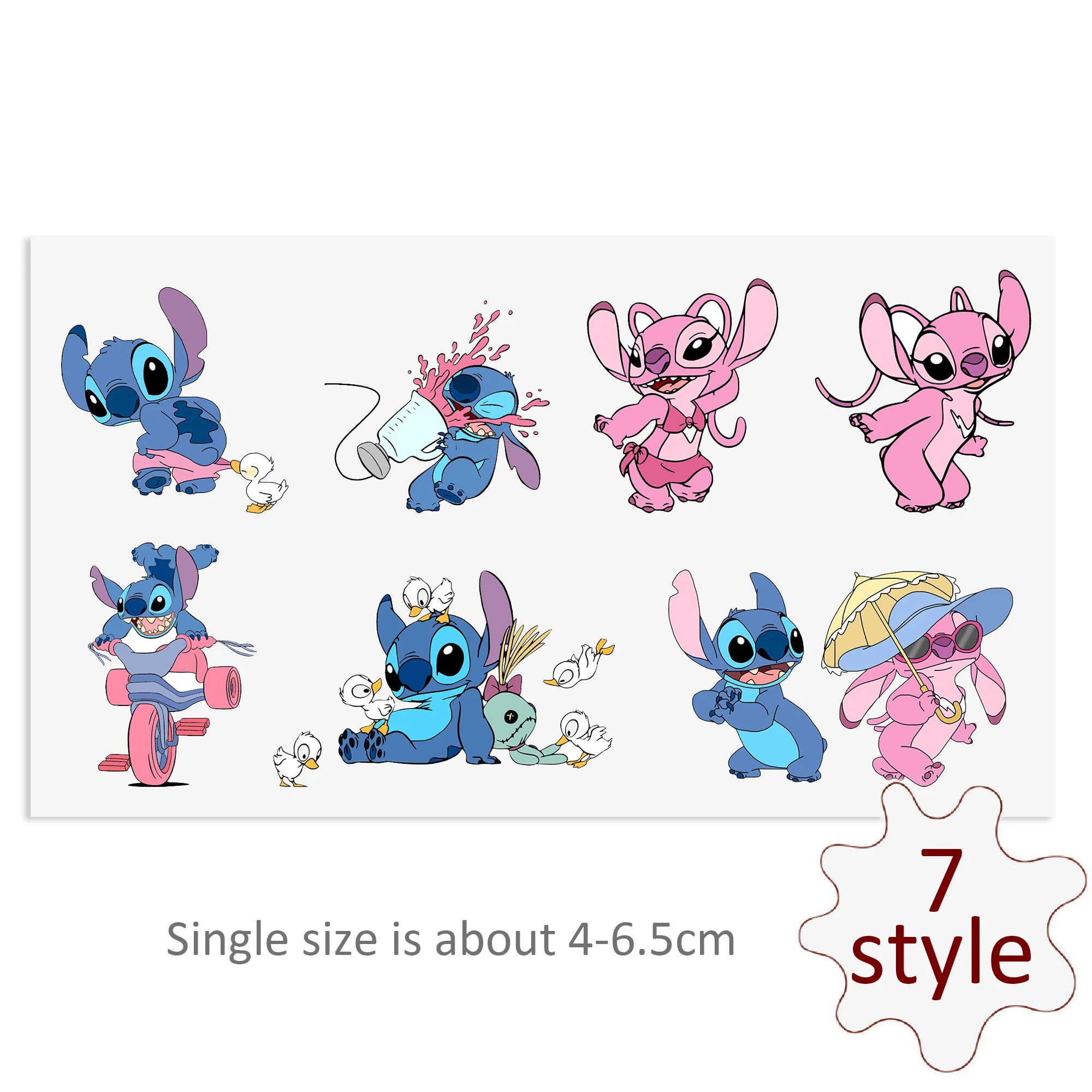 Autocollants Dessin Animé Disney Lilo Et Stitch UV DTF,, 59% OFF