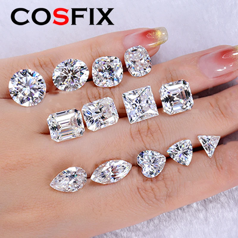 [0.1~20CT] Top Belgium Cut Moissanite Stone D Color Pear Cut Gemstones ...