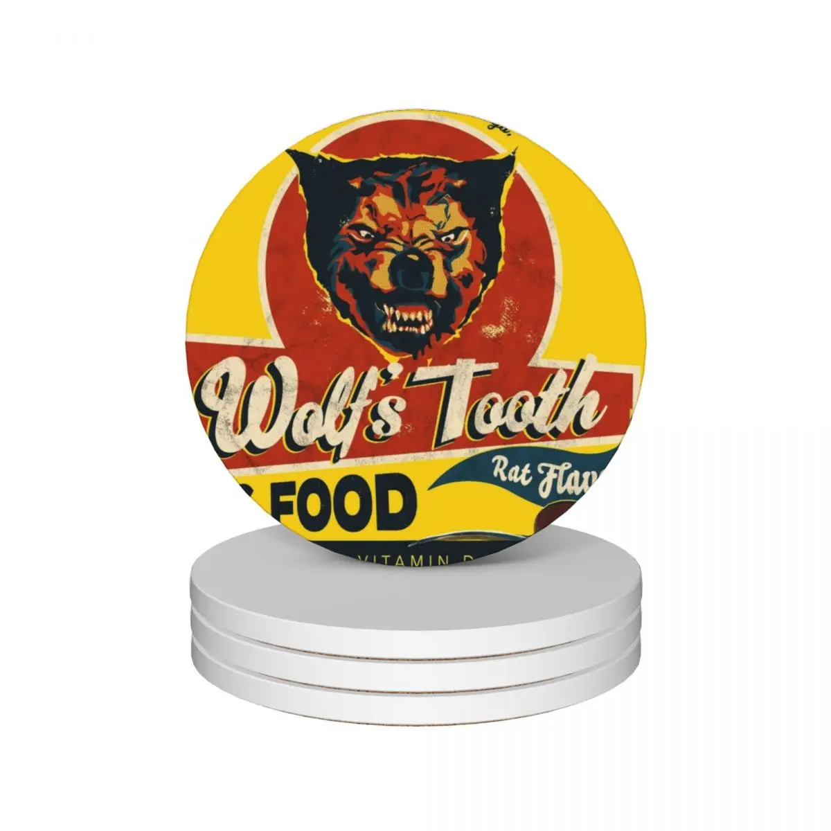 Wolf-s-Tooth-Vintage-Tee-Ceramic-Coasters-Set-of-4-cute-set-mat-for ...