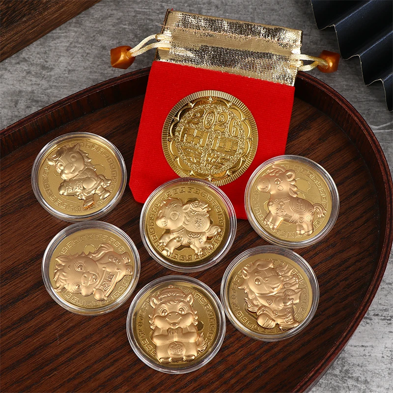 Lucky Animal Horses Commemorative Coins New Year Collection Souvenir ...
