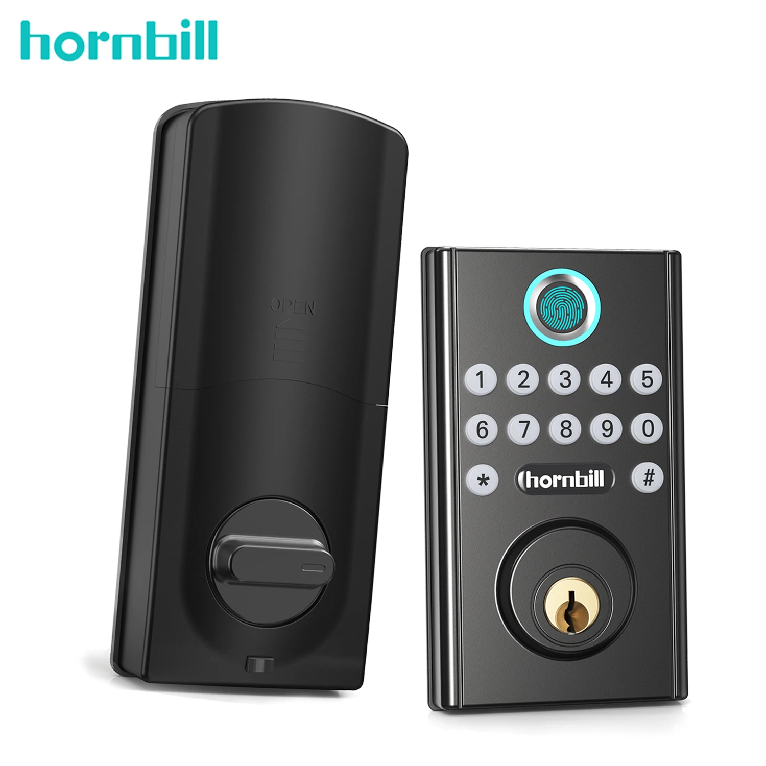 Hornbill-Keyless-Entry-Fingerprint-Smart-Door-Lock-Keypad-Electronic ...
