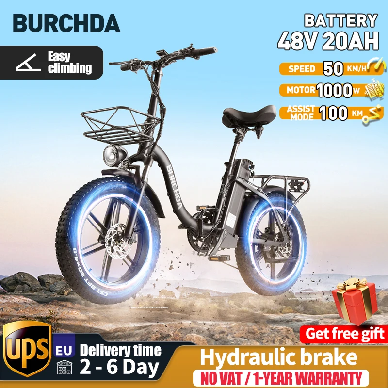 BURCHDA-R8S-Foldable-Adult-Electric-Bike-1000WBloody-48V-20Ah-Li-ion ...