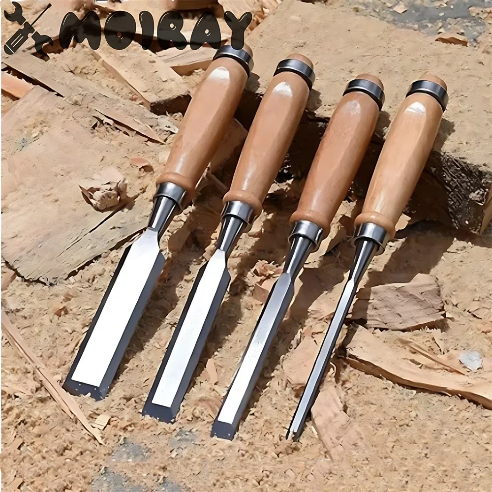 Professional-Wood-Carving-Chisel-6-10-12-18-24mm-Carpentry-Flat-Chisels ...