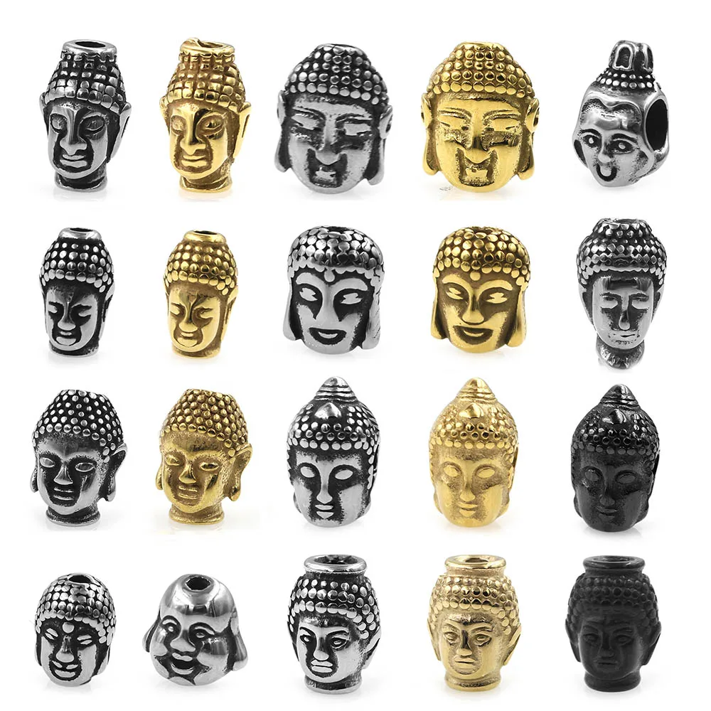 Stainless Steel Buddha Head Beads Charms | Buddha Head Beads Wholesale ...