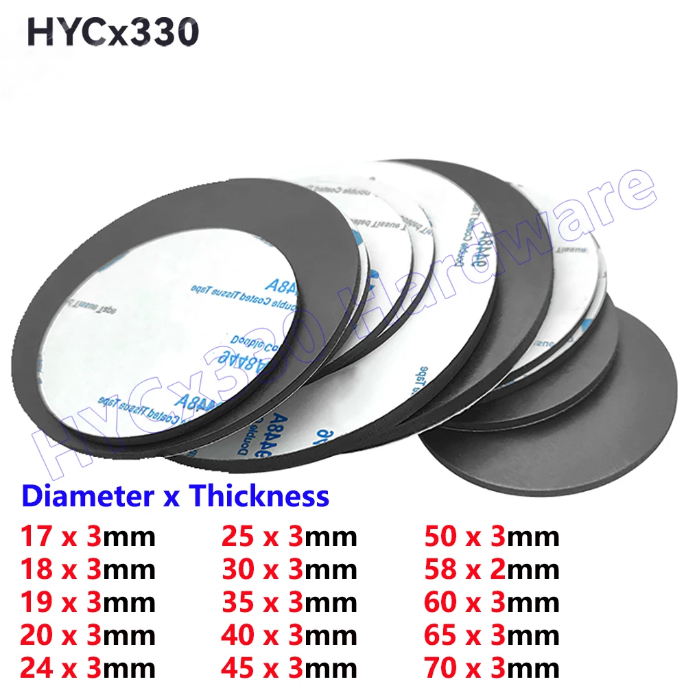 Dia 17-70mm Round Self Adhesive Backing Silicone Rubber Furniture Pads ...