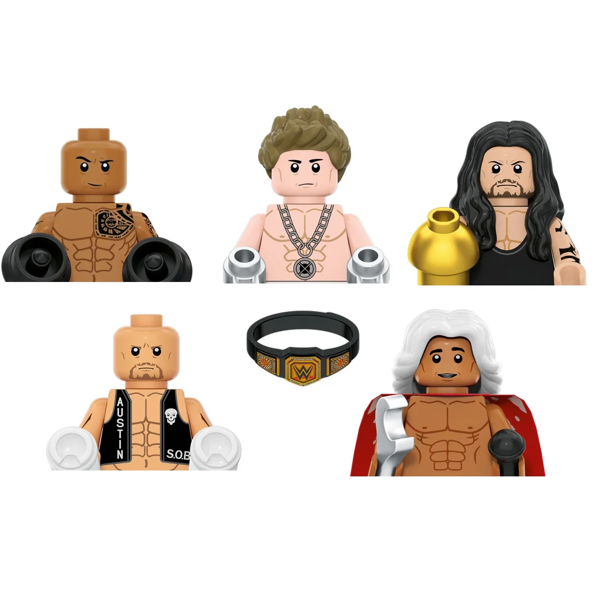 Gladiator WWE Building Blocks Boxing King Professional Wrestler Mini ...