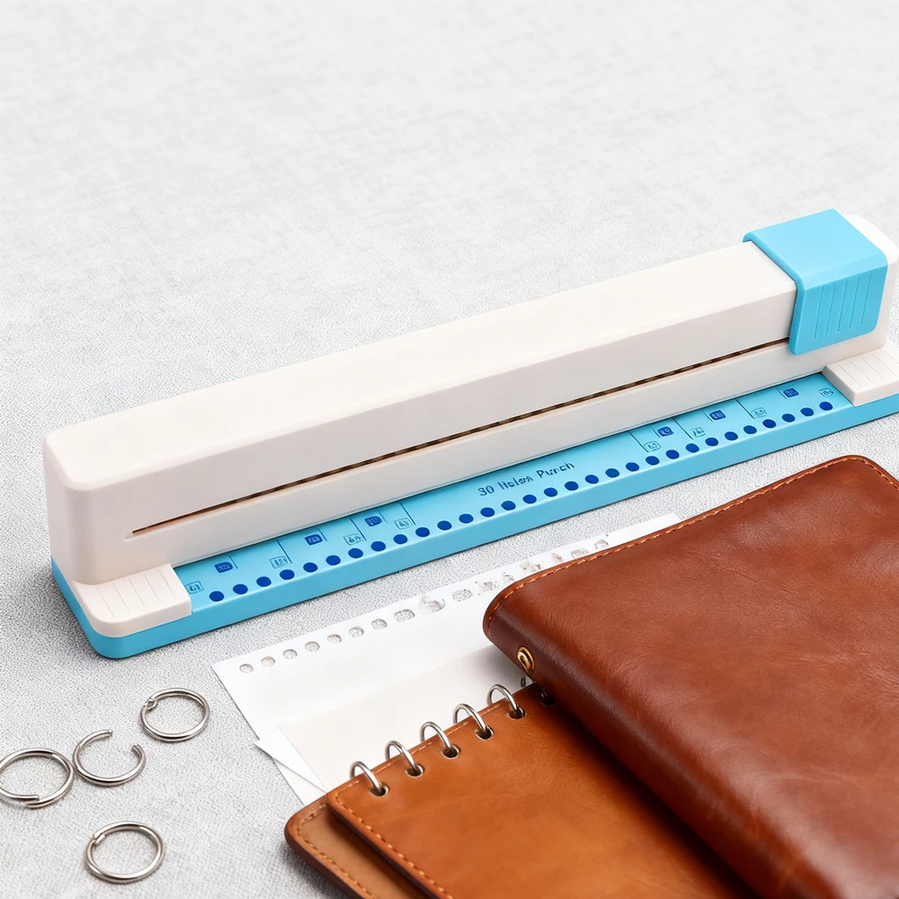 30 Hole Multi-Hole Punch Portable Hand Pushed Binding Punch for Loose ...