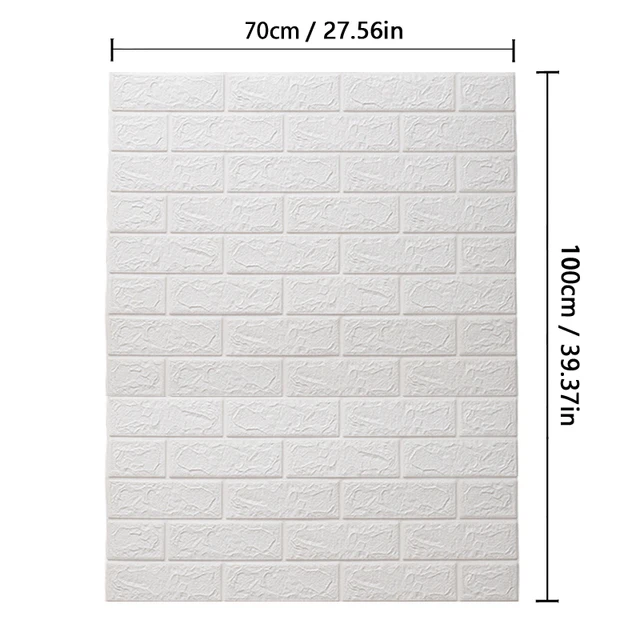 70cm*1m 3D Brick Pattern Wall Sticker Self-Adhesive Panel Waterproof ...