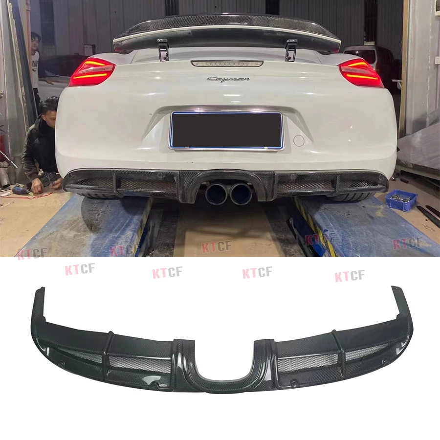 High Quality Real Carbon Fiber Rear Trunk Lip Splitters Bumper Diffuser ...