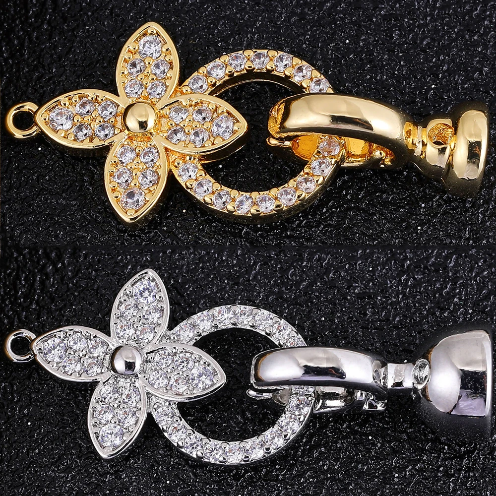 Juya DIY 18K Real Gold Silver Plated Basic Locks Fastener Clasps ...