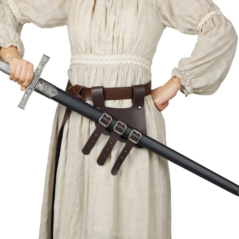 Medieval-Sword-Frog-Belt-Waist-Sheath-Scabbard-Black-Brown-Rapier ...