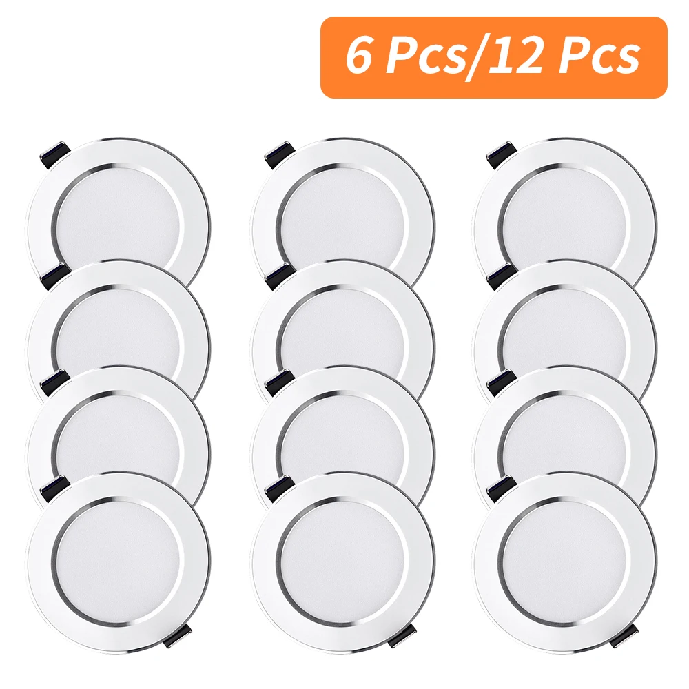 6-12PCS-Led-Downlight-Recessed-Ceiling-Lamp-5W-9W-12W-15W-Three-Color ...