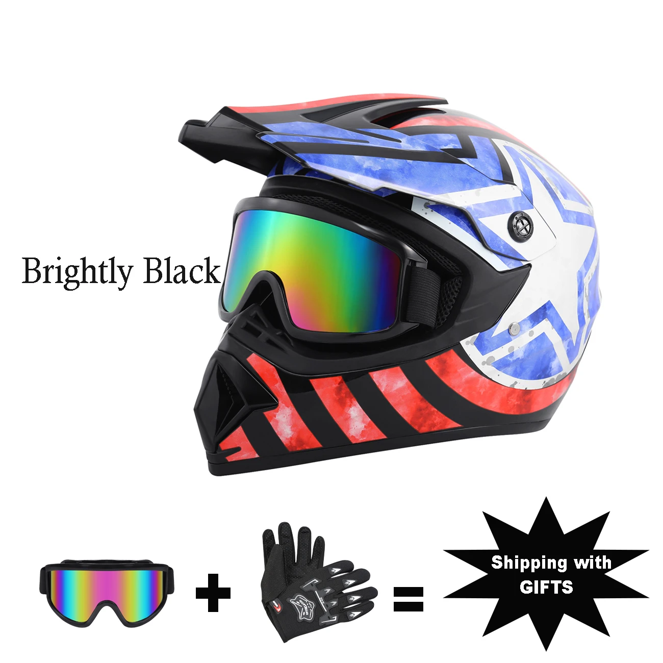 Send 2Piece Gifts Safety Motocross Helmet Off Road Motorcycle Helmet ...