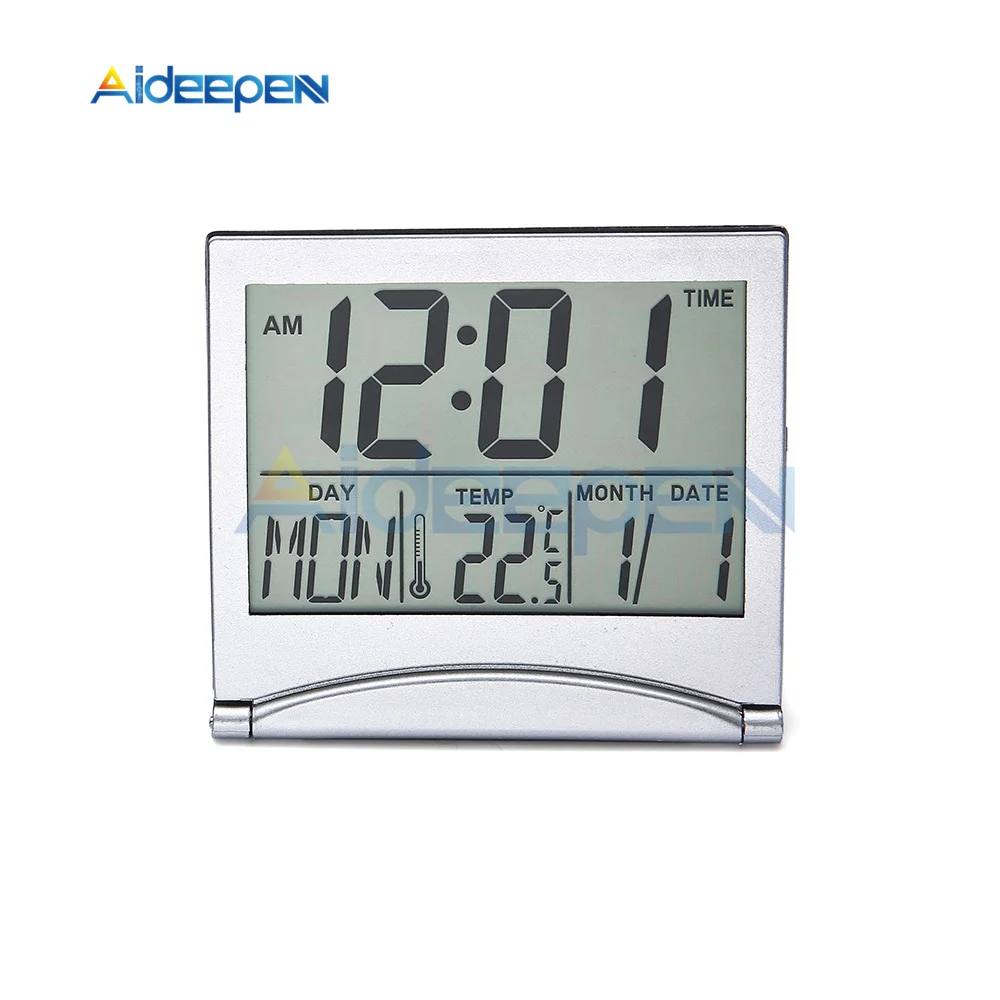 Foldable-LCD-Digital-Alarm-Clock-Desk-Table-Weather-Station-Desk ...