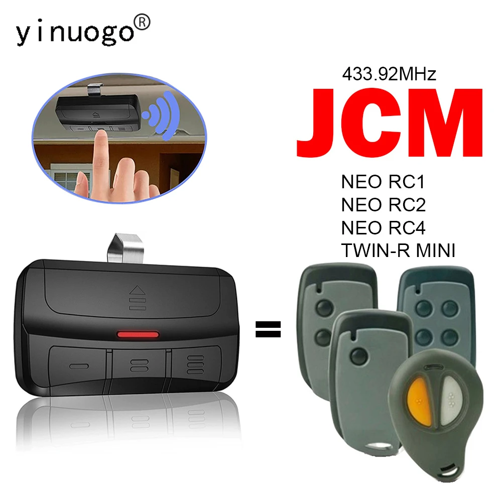 JCM NEO RC1 RC2 RC4 TWIN R MINI Control remoto de garaje 433,92 MHz ...