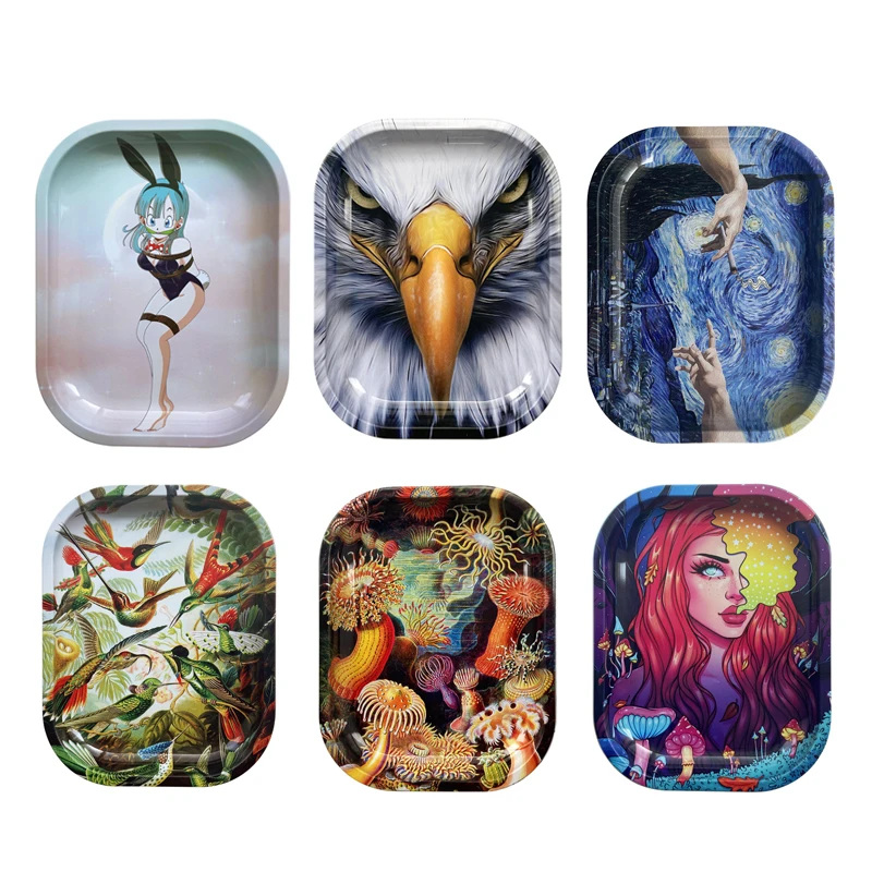 1PC-18X14cm-Tobacco-Herb-Metal-Trays-Smoking-Accessories-Cigarette ...