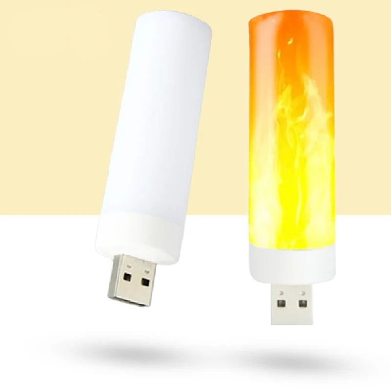 USB-LED-Flame-Lamps-Dynamic-Flame-effect-light-bulb-Creative-Flickering ...