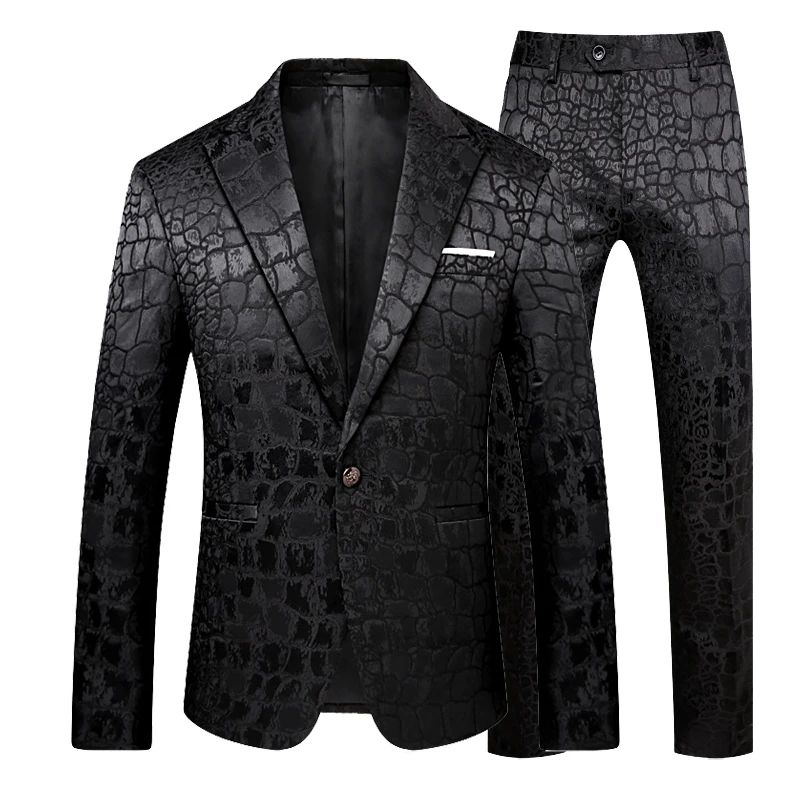 Classic-Men-s-Business-Suits-2pcs-Snakeskin-Stripes-New-Male-Jacquard ...