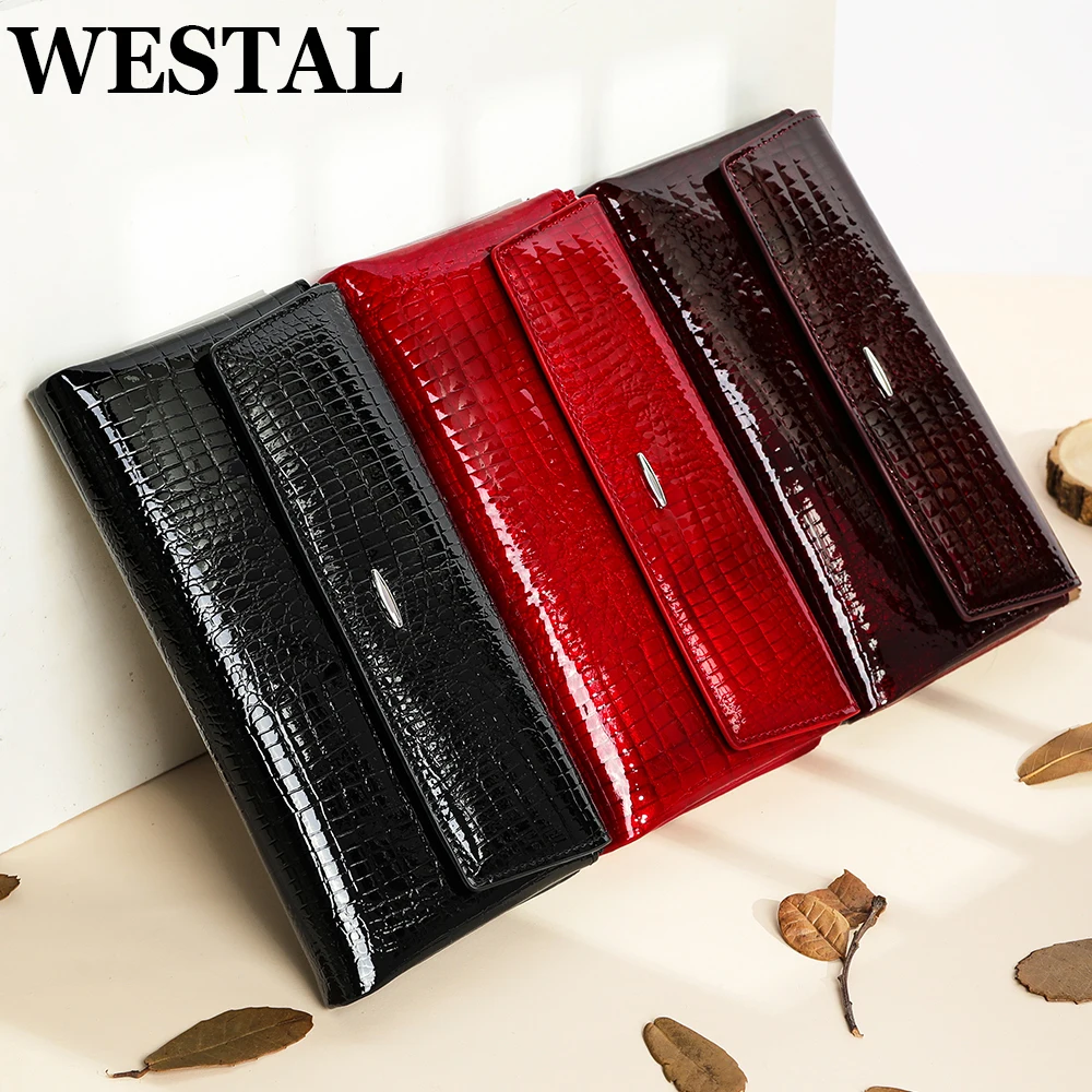 WESTAL Genuine Leather Women's Wallet With Coin Pocket Multiple Card ...