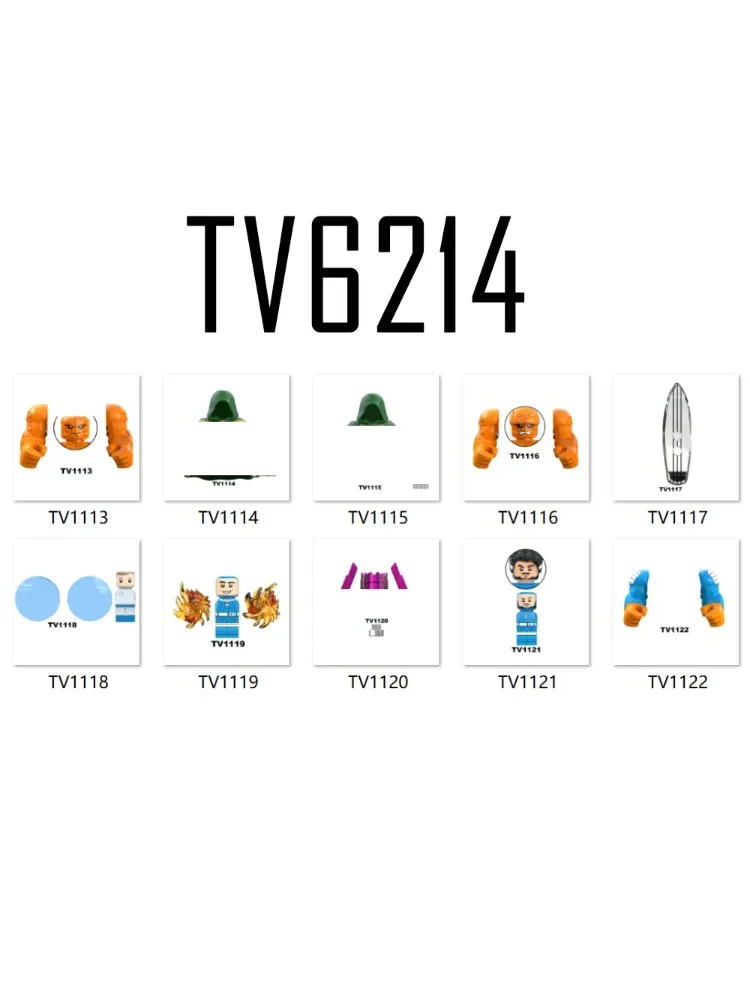 TV6215 Creative Building Block Figurine – TV6213 DIY Mini Statue Model ...