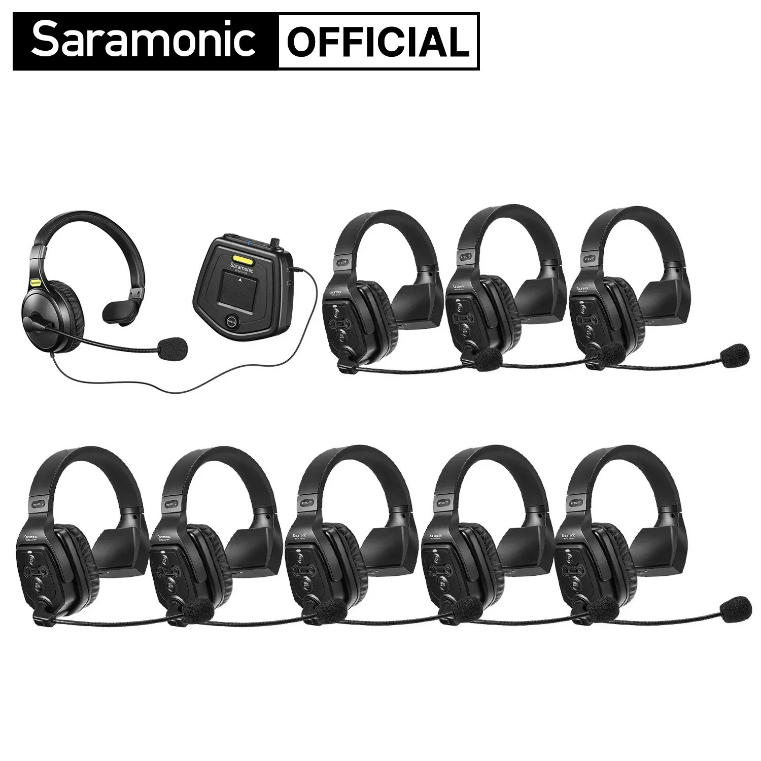 Saramonic Witalk WT9S Full Duplex Wireless Intercom Headset Microphone ...