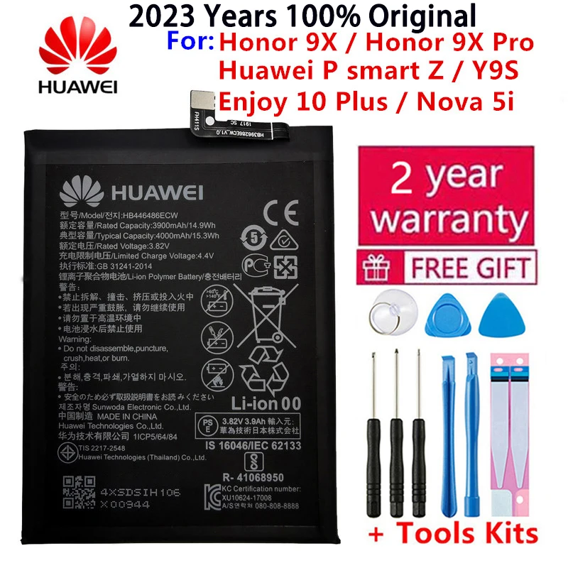 NEW-Original-4000mAh-HB446486ECW-Phone-Battery-For-Huawei-Y9-Prime-P20 ...