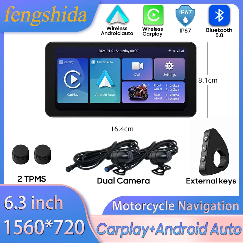 6-3-inch-L300-Motorcycle-Navigation-Screen-1560-720-Wireless-CarPlay ...
