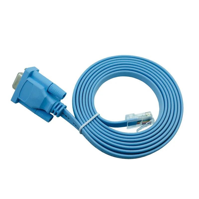 1.8m DB9P RJ45 Console Cable RJ 45 Ethernet To RS232 DB9 Port Serial ...