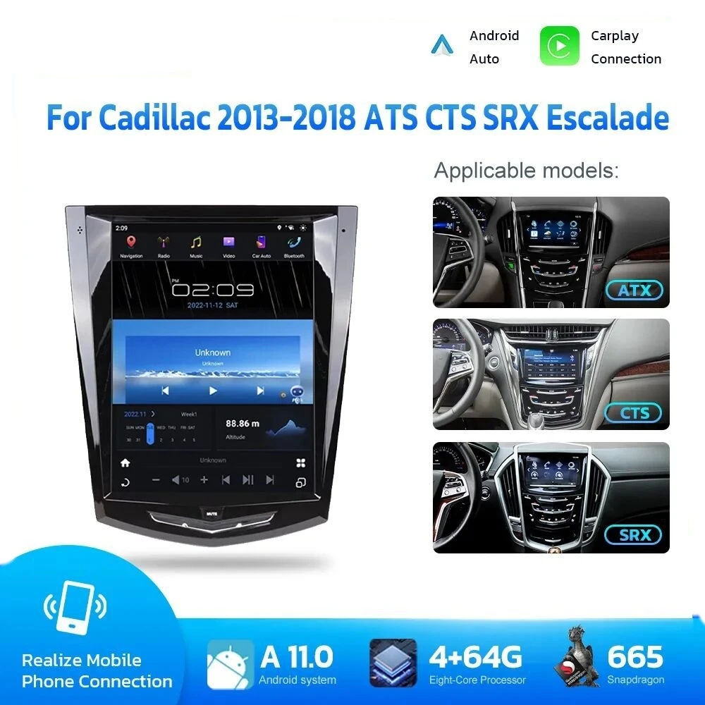 Android-12-For-Cadillac-2013-2014-2015-2016-2017-2018-ATS-CTS-SRX-Car ...
