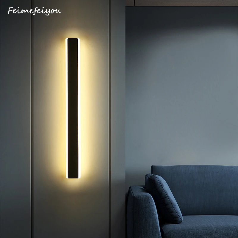 Modern Minimalist LED Long Wall Light Headboard Interior Decoration ...