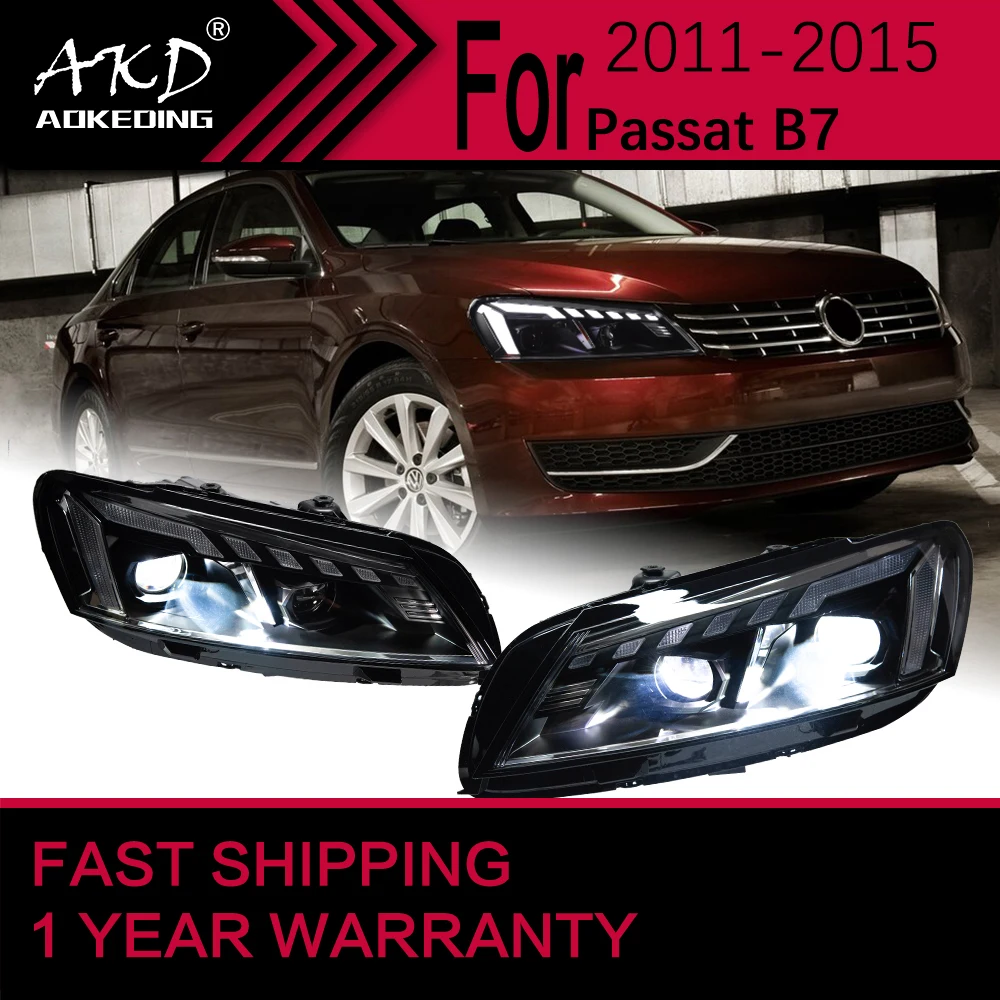 Car-Lights-for-VW-Passat-B7-LED-Headlight-2011-2016-US-Version-Head ...