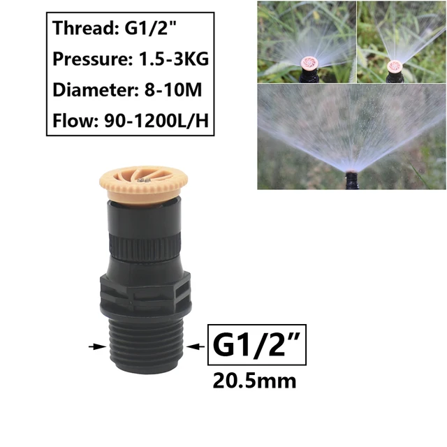 Garden Irrigation Sprinkler With Plastic Spike Support 1/2" Thread 0 ...