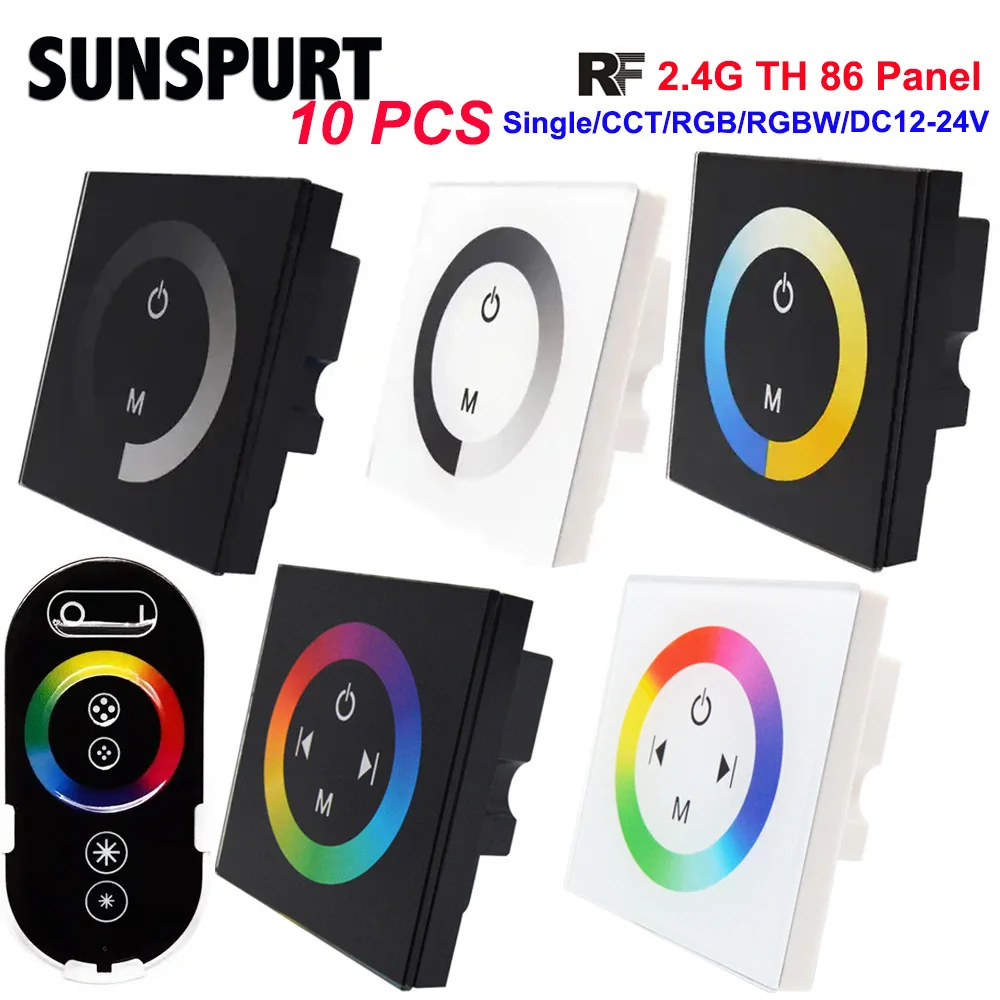 DC12V-24V-RGB-RGBW-single-color-wall-mounted-Touch-Panel-Controller ...