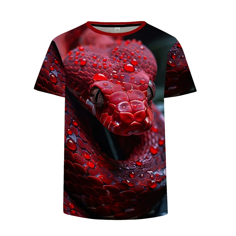 Horror Snake 3d Printed T-Shirt Men Women Animal Snakes Pattern Tshirt ...