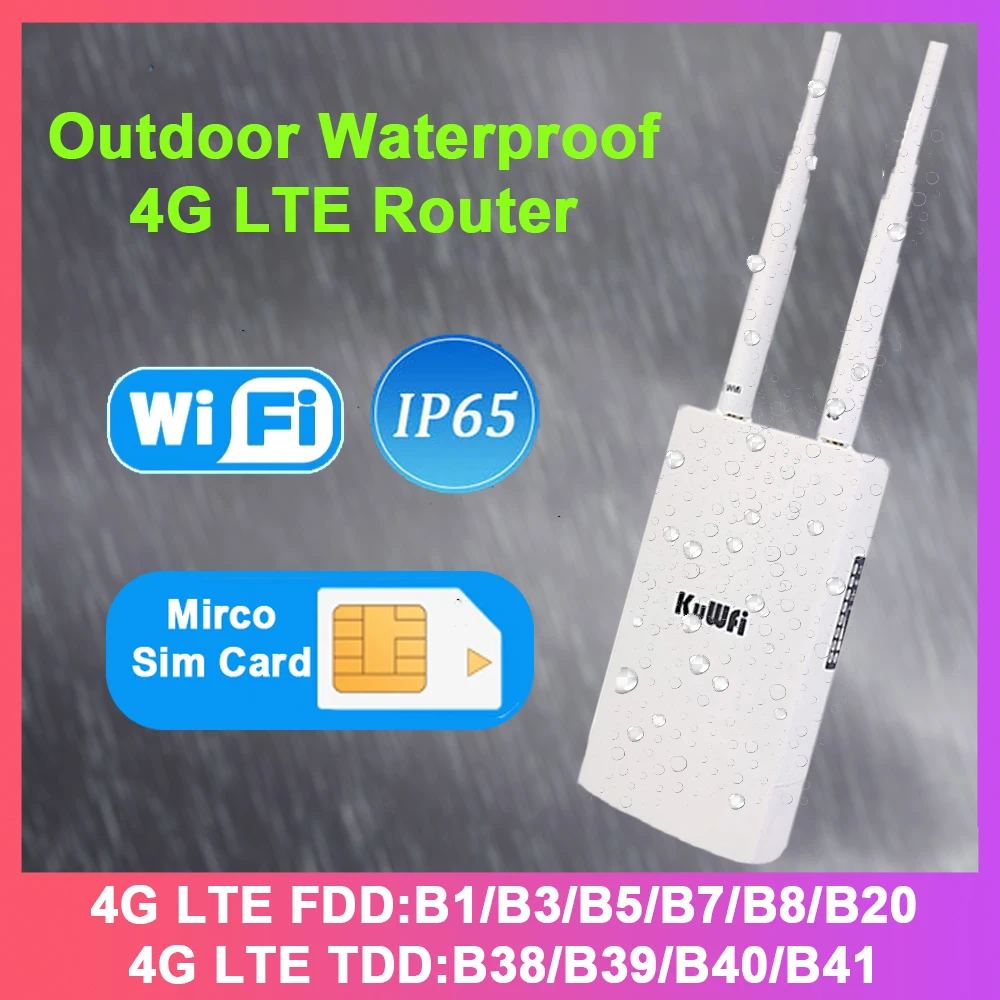 KuWFi-Waterproof-Outdoor-4G-WiFi-Router-150Mbps-CAT4-LTE-Routers-3G-4G ...