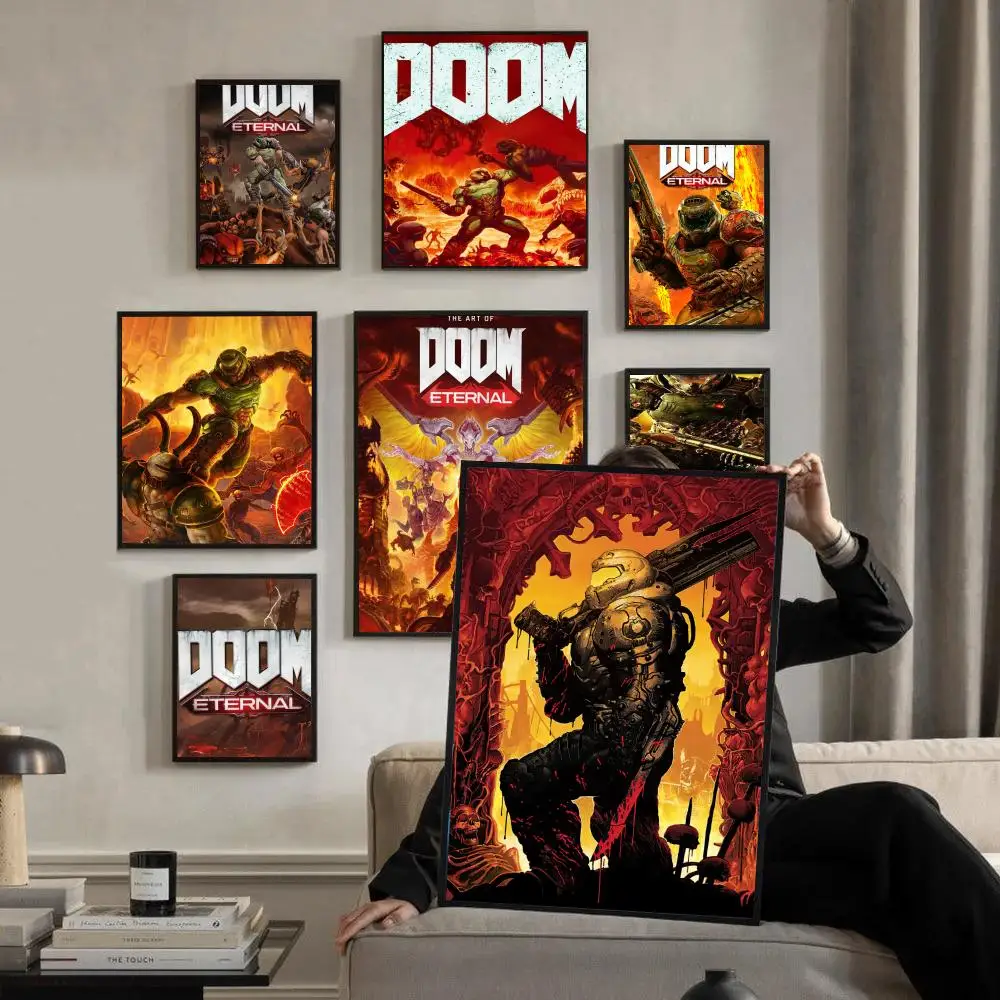 Game A-DOOM-Eternal Poster Premium HD Print Self-Adhesive – Peel ...