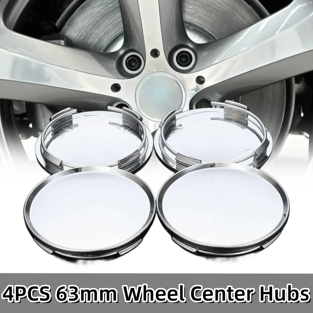4PCS 63mm No Logo Universal ABS Plastic Car Wheel Center Cap Hubcap ...