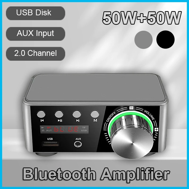 HiFi Audio Amplifier Bluetooth 5.0 Digital Amplifier Mini Stereo ...