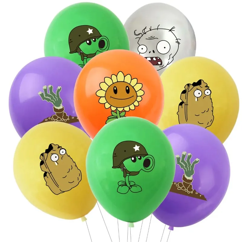10Pcs-12inch-Plants-VS-Zombies-Latex-Balloons-Happy-Birthday-Game-Theme ...