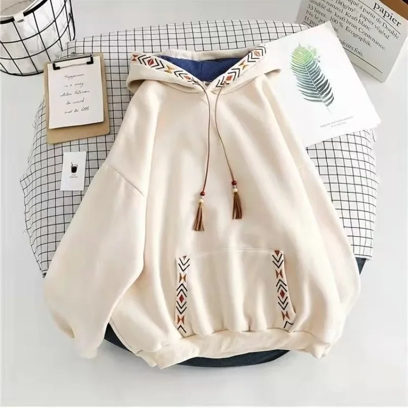 Hoodies Baggy Cute Loose Plain Hooded Tops Kawaii Sweatshirts for Women ...